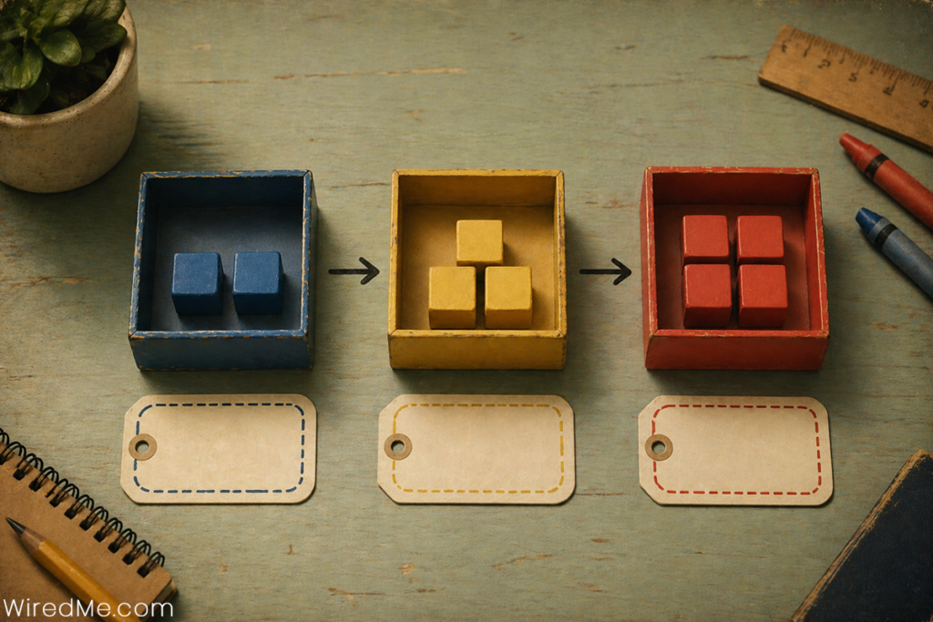 Variables for Kids: Labeled Boxes That Change Value